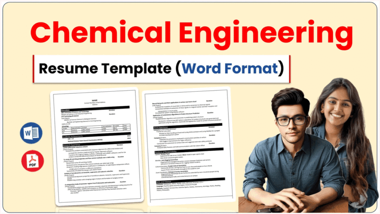 Chemical Engineering Resume Template – Free Download in Word Format