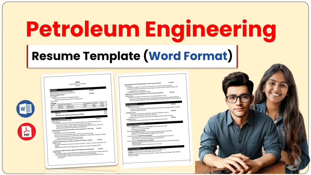 Petroleum Engineering Resume Template – Free Download in Word Format