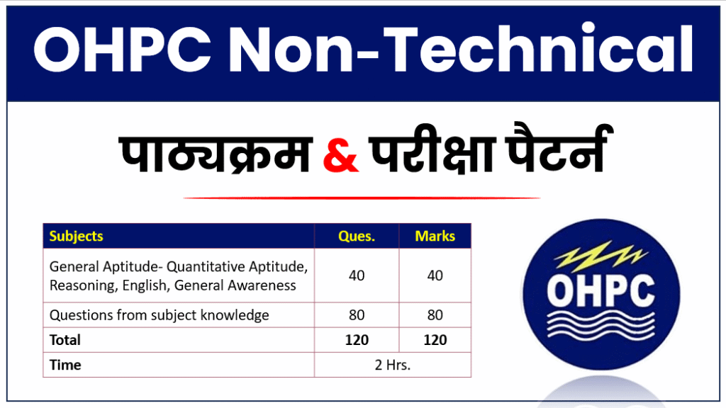 OHPC Non Technical Syllabus 2026 - OHPC Non Technical Syllabus PDF Download