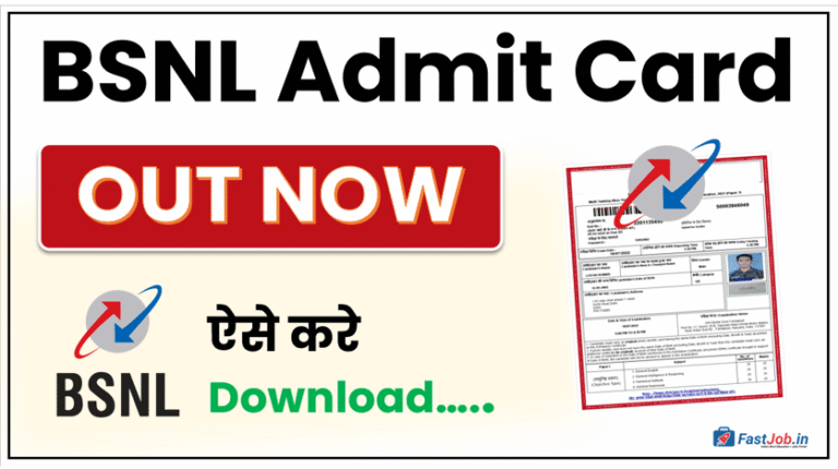 BSNL Admit Card 2026 Download - Link Activate
